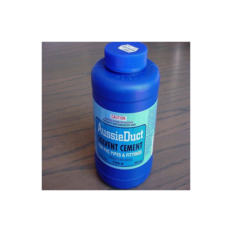 AussieDuct Type N Conduit Solvent Cement 500ml Plastic Bottle Blue - MM ...