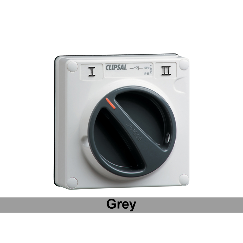 Clipsal Isolating Switch Less Enclosure 1P 10A 250V Grey IP66 - MM ...