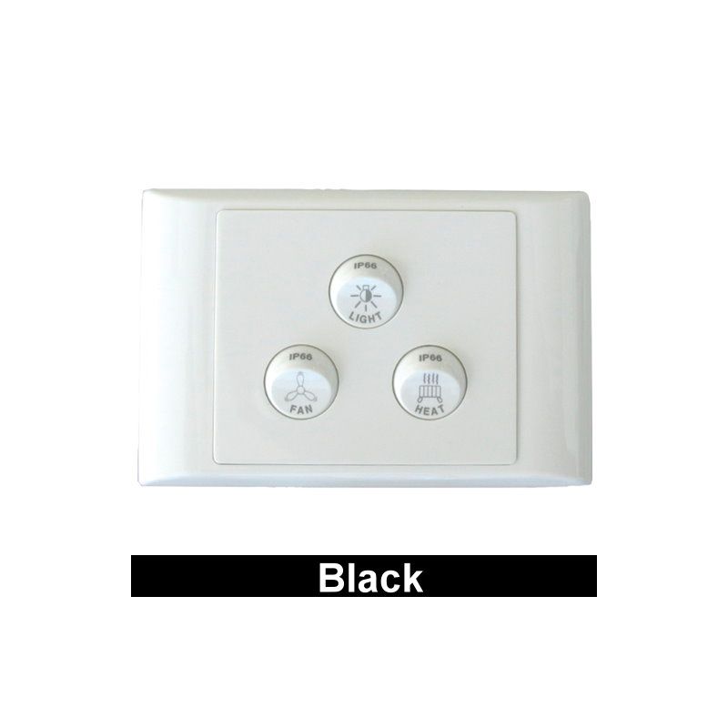 Hager Switch Flush Mount Rocker Weatherproof Large 3 Gang 16A 250V IP66 ...