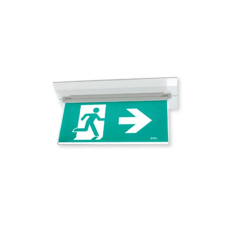 Legrand LED Exit Sign 3W 230-240V Maintained Acrylic Recessed White 6 ...