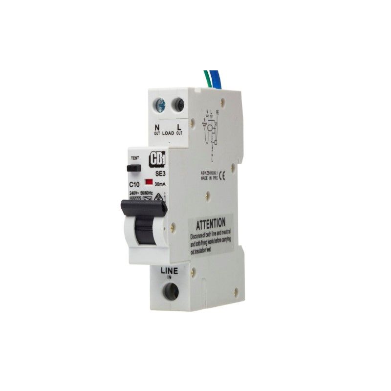 SFR RCBO Circuit Breaker 1P+N 20 Amp 240V AC 10kA DIN Mount - MM ...