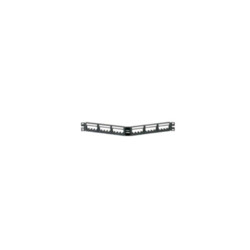 Patch Panel 1RU Unloaded 24 Port Black - MM Electrical Merchandising