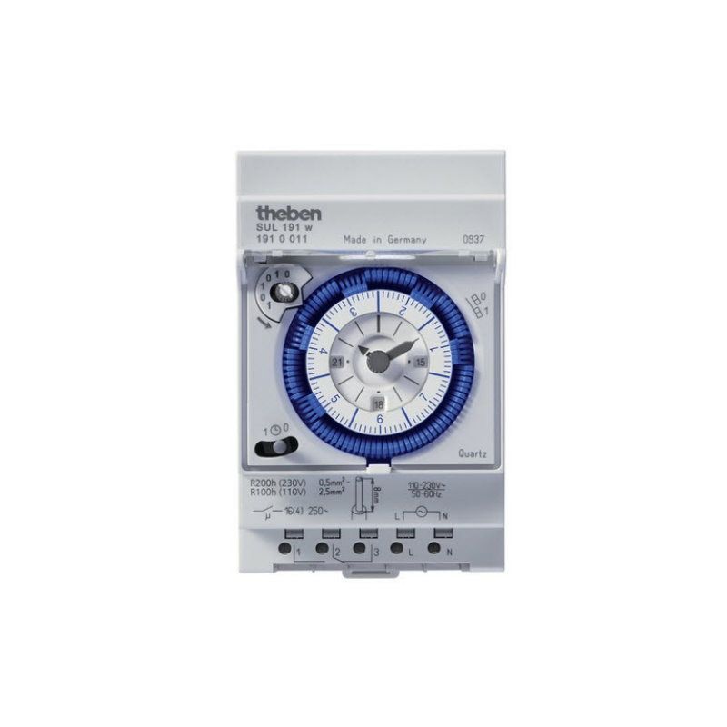 Time Switch Analogue 7D Reserve 1Ch 110-230VAC 16A 3 MOD CO - MM ...