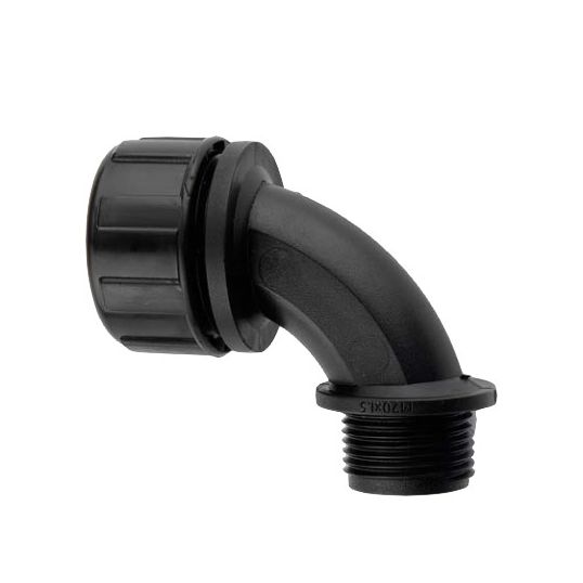 Flexicon Flexible Conduit Terminator 90 deg 32mm Size M32 Thread Size ...