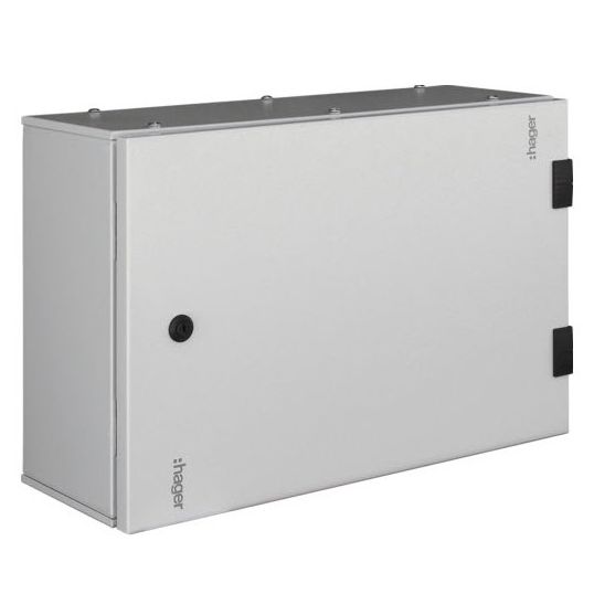 Hager Extension Box 48 Pole DIN Rail Mount Steel White For Panelboards ...