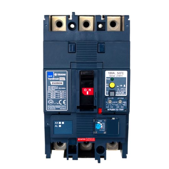 Terasaki TemBreak Pro ZS Model ELCB 250 Frame 3 Pole 250A 30mA 65kA 3A ...