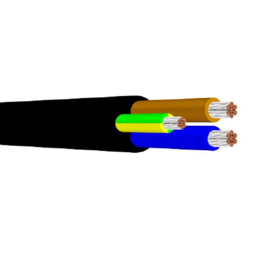 WWC Viperflex H07 BN-F Heavy Duty Flexible Cable 2 Core & Earth 4mm 0.6 ...