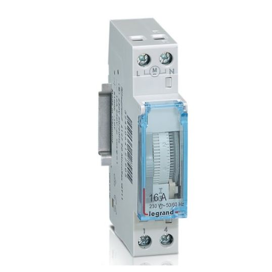 Legrand Time Switch Programmable Analogue 24 Hour 1 Module 230V 16A ...