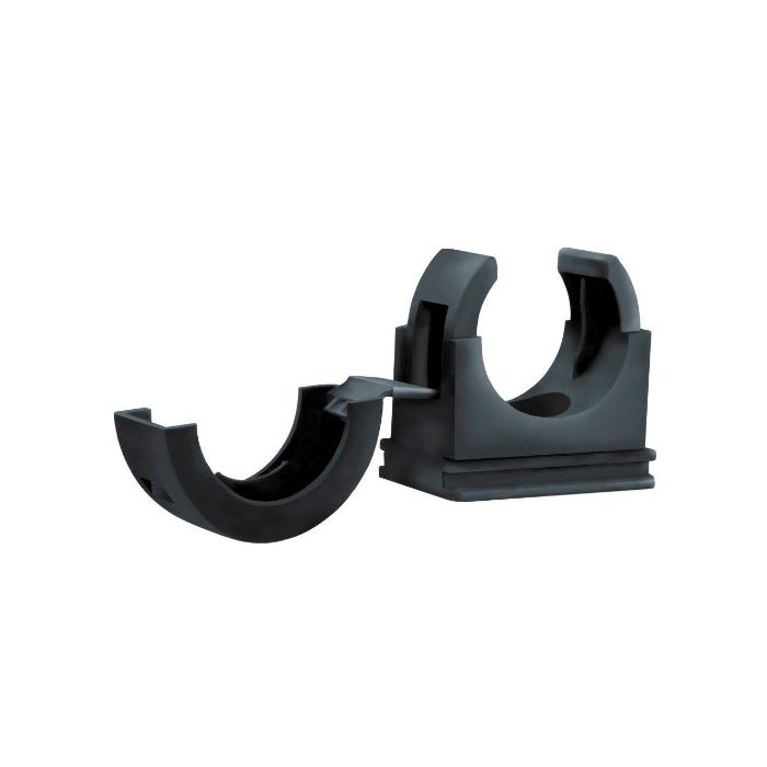 Flexicon Conduit Clip with Integral Lid Plain 20mm Nylon Black - MM ...