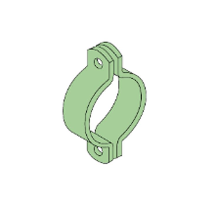 Pipe Clamp 2 Piece w Yoke M D 114mm Steel HDG MM Electrical Merchandising